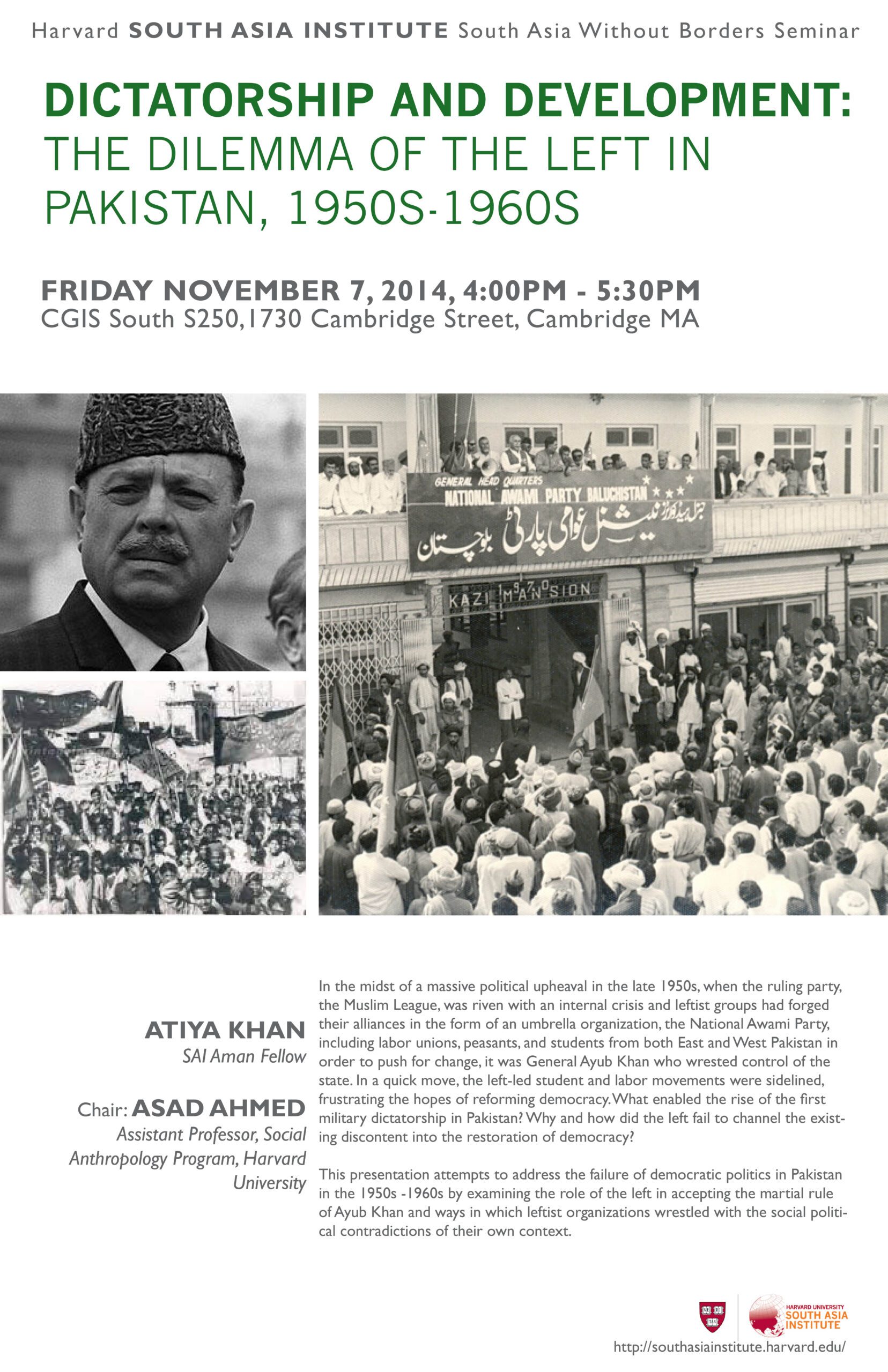 Dictatorship and Development: The Dilemma of the Left in Pakistan ...