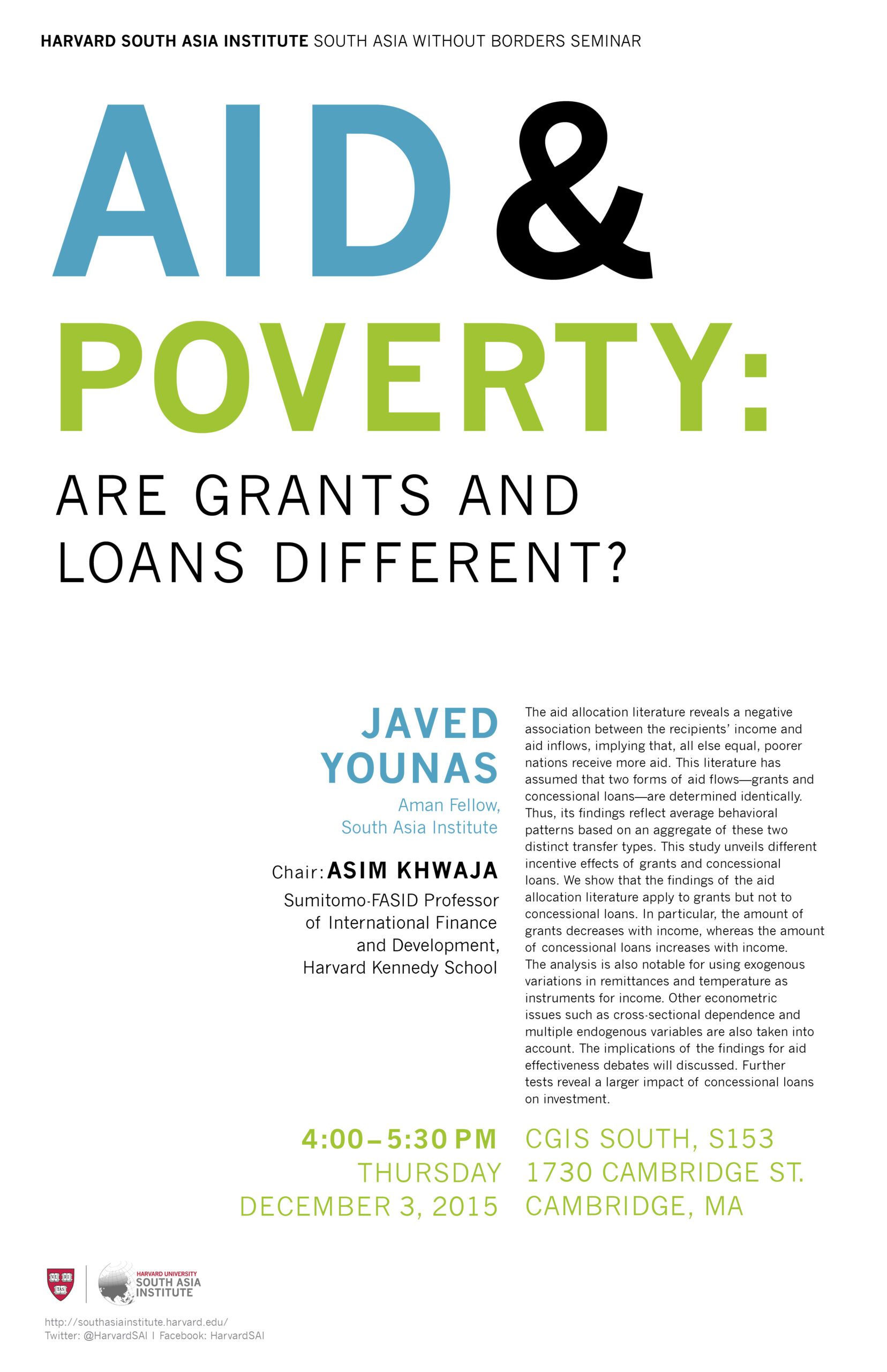 Aid and poverty: Are grants and loans different? • The Lakshmi Mittal ...