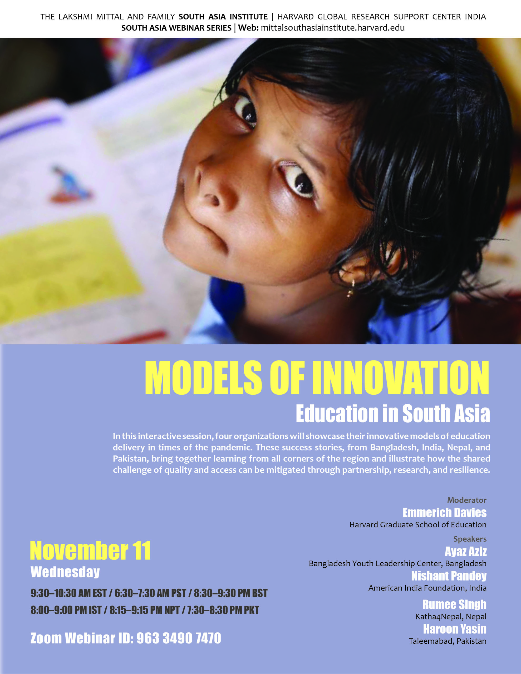 Models of Innovation: Education in South Asia • The Lakshmi Mittal and ...