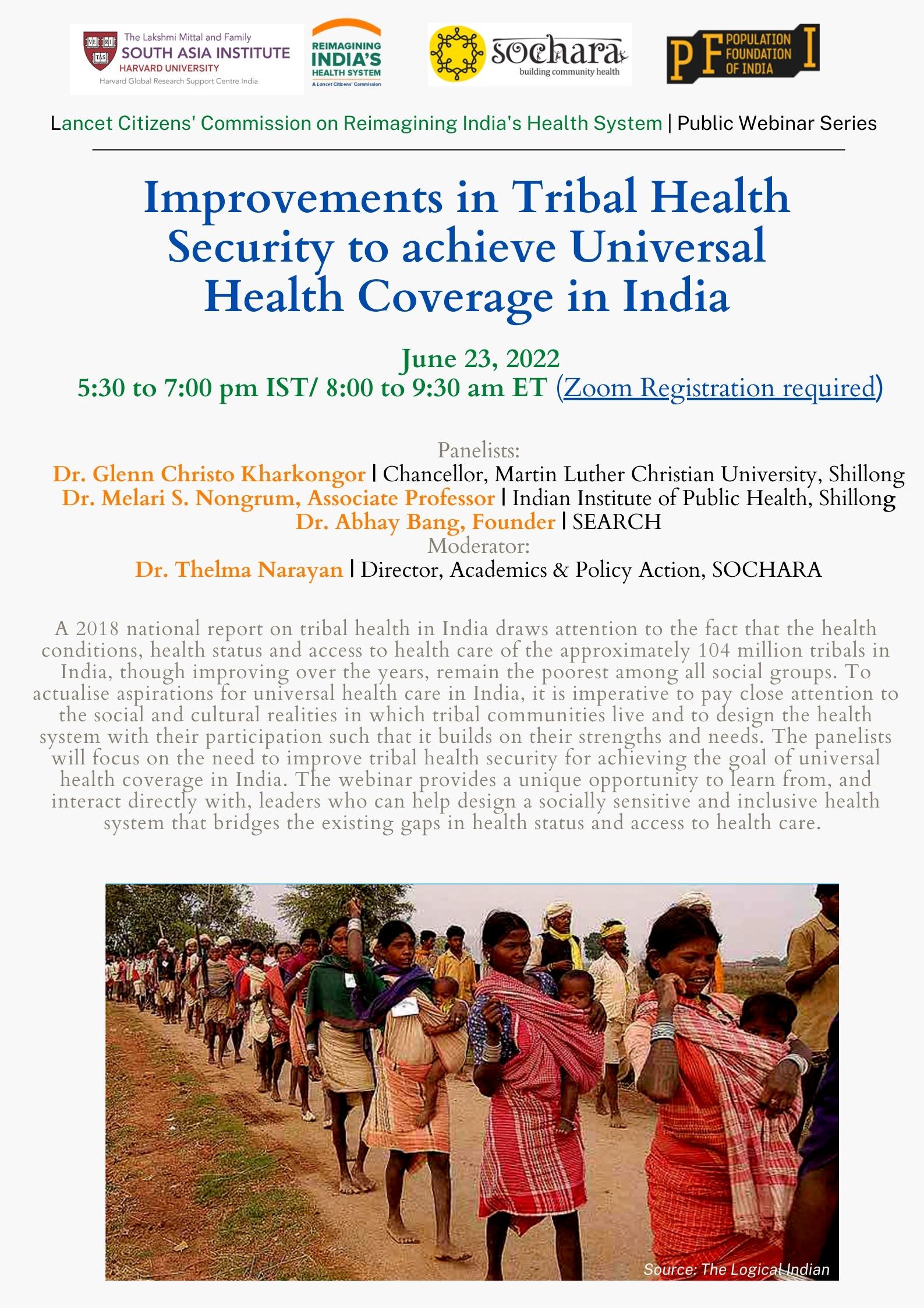 Improvements in Tribal Health Security to Achieve Universal Health ...