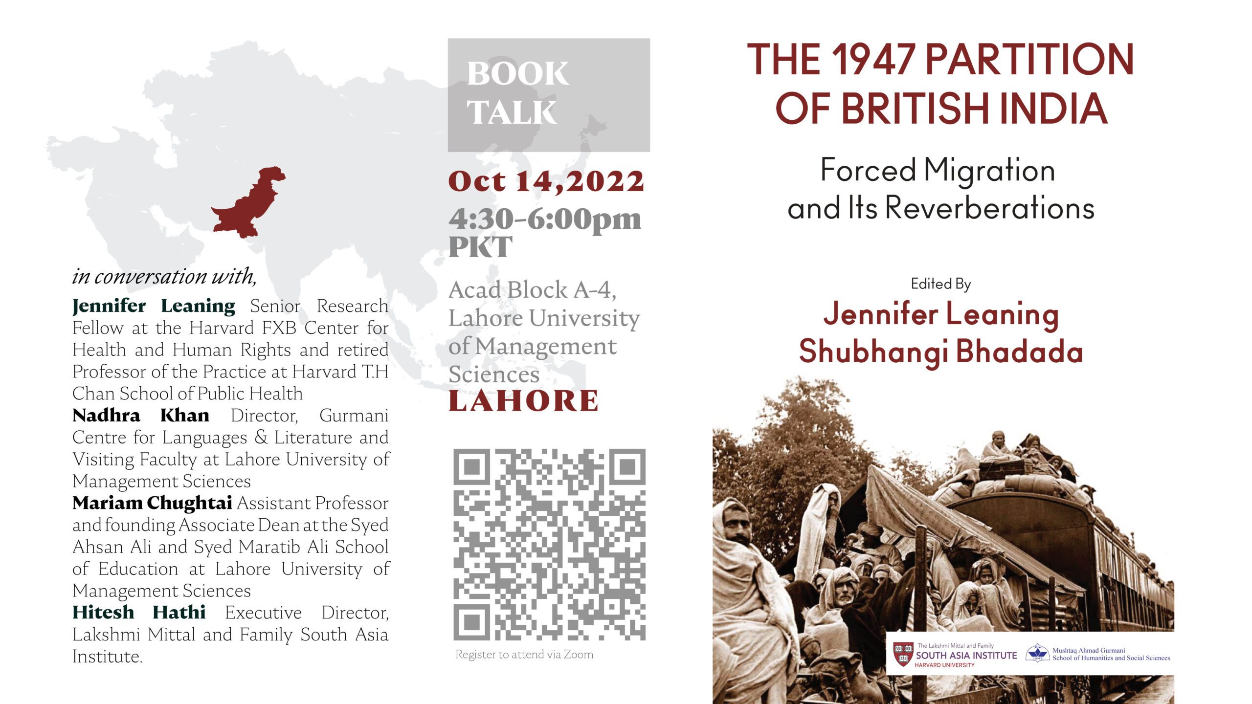 Book Talk: The 1947 Partition of British India: Forced Migration and ...